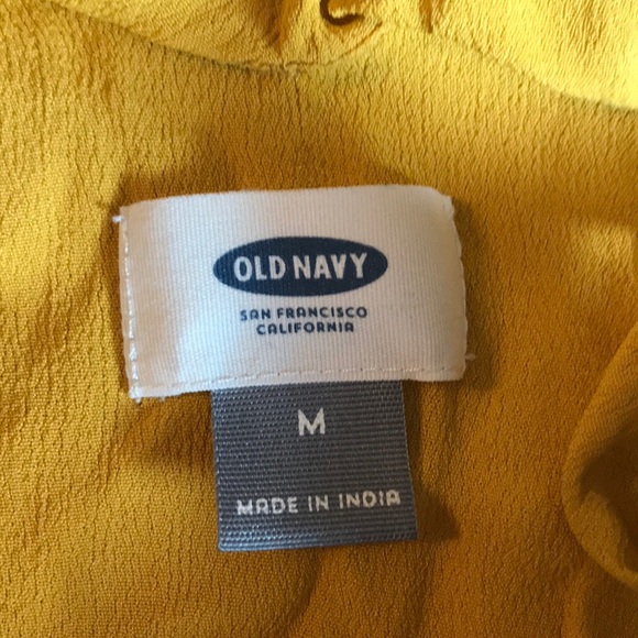 Old Navy | Tops | Mustard Yellow Tank With Scrunch And Flare Detail ...